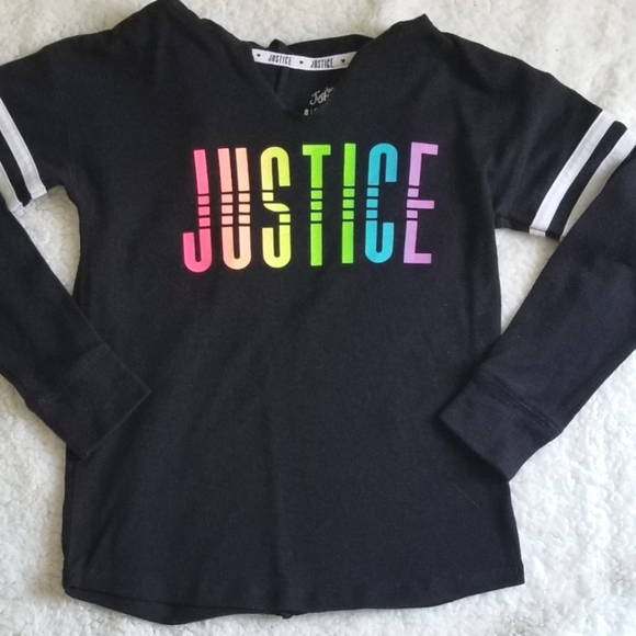Justice | Shirts & Tops | Justice Girls Hoodie Sweater With Rainbow ...